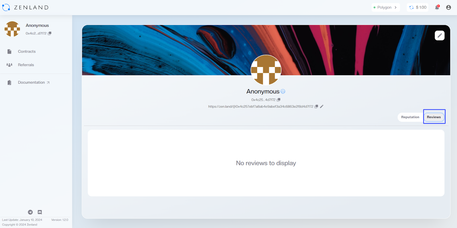Where do users leave a review or provide feedback about the Agent? - Zenland Knowledge Base